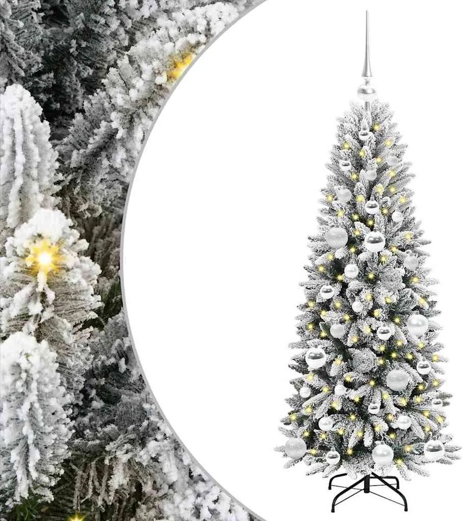 Umělý vánoční stromeček Bílá 120 cm PVC, plast, ocel a PE 3396026