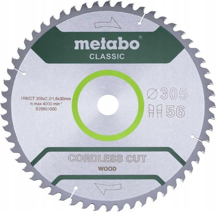 Metabo Kotoučová Pila Hw/ct 305x30x56z Cordless Cut Wood Classic