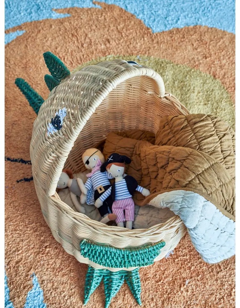 Ratanový dětský koš na hračky v přírodní barvě 37x57x48 cm Eddi – Bloomingville Mini