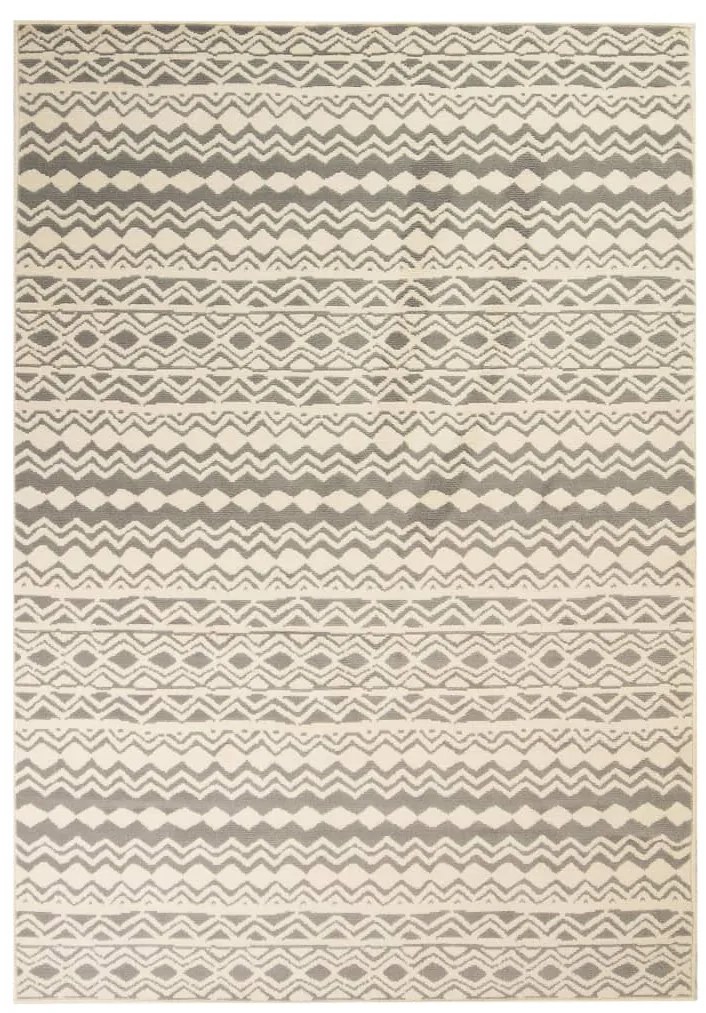 133024 vidaXL Moderní koberec s tradičním vzorem 140 x 200 cm béžovo-šedý
