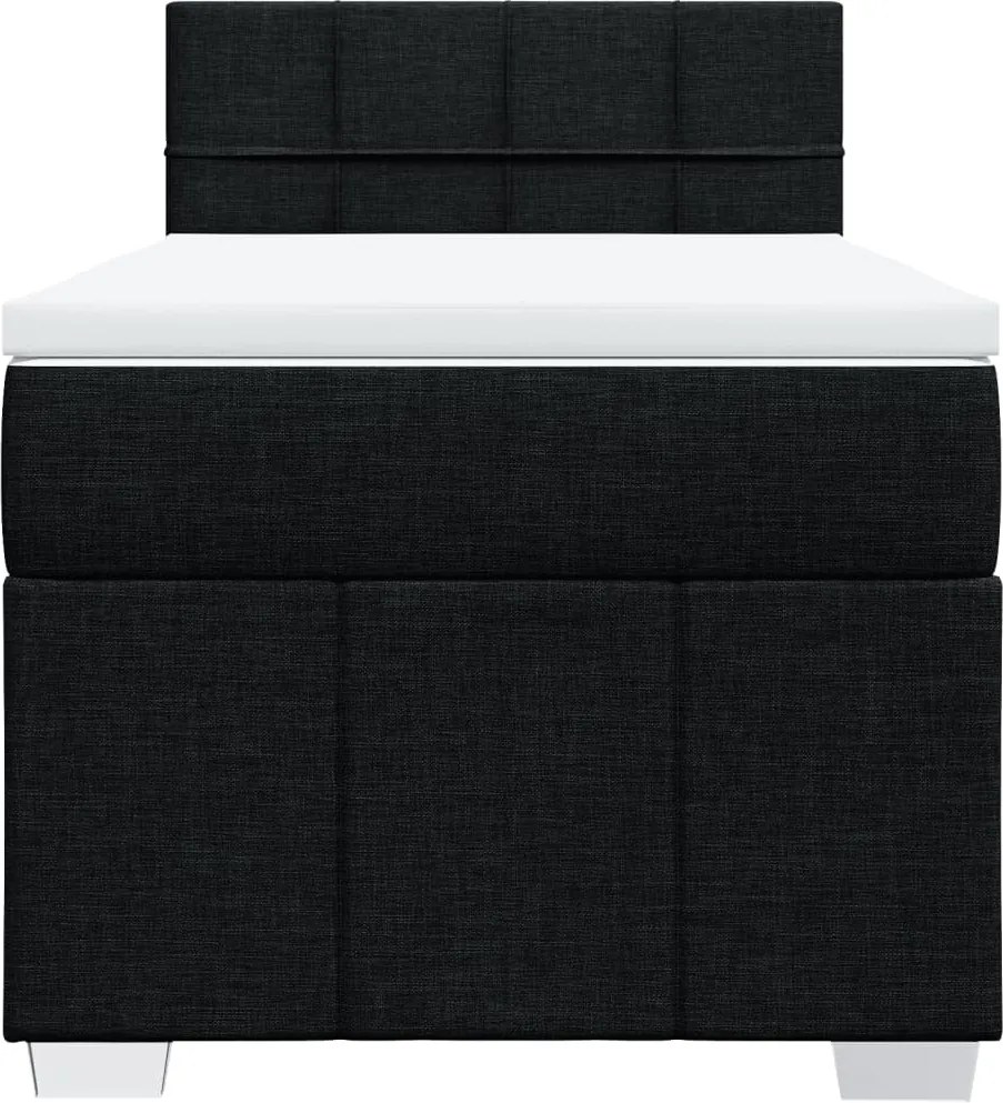 Box spring postel s matrací černá 80 x 200 cm textil 3289197