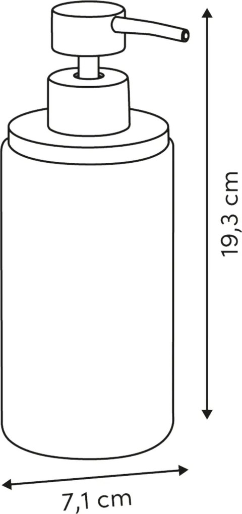 Dávkovač mýdla Como, šedá/s dřevěnými prvky, 300 ml