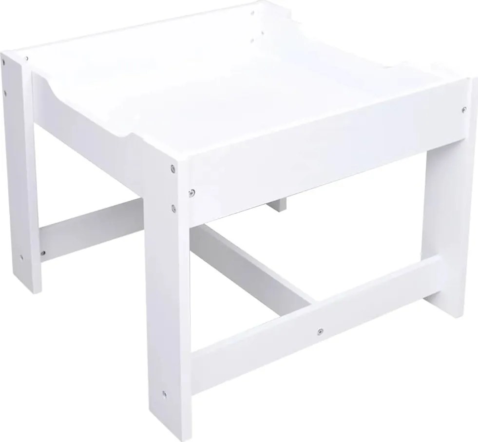 vidaXL Dětský stůl se 2 židlemi MDF [80284] Barva: Bílá
