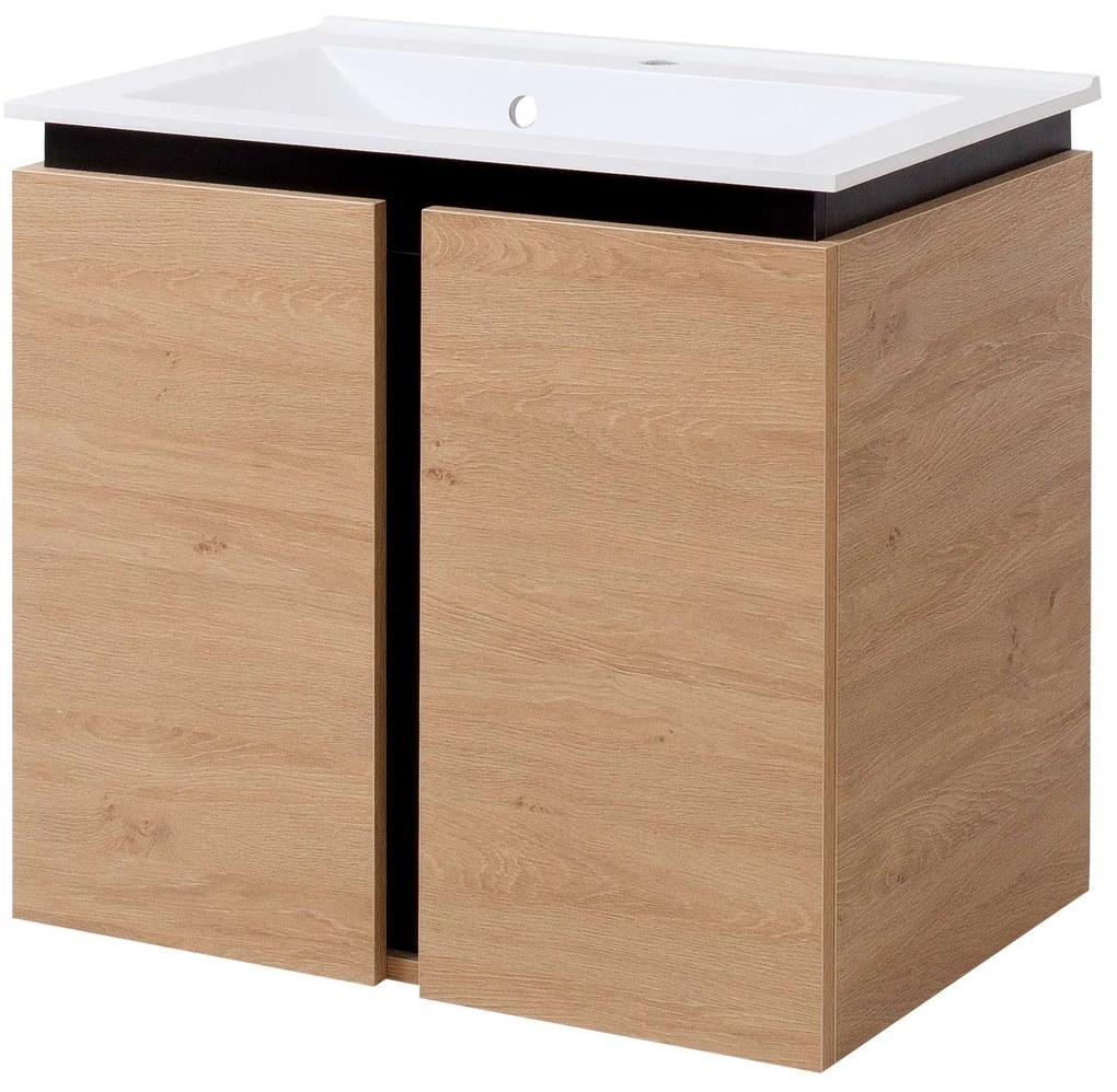 Lavedo Black Wood 80 koupelnová skříňka s umyvadlem