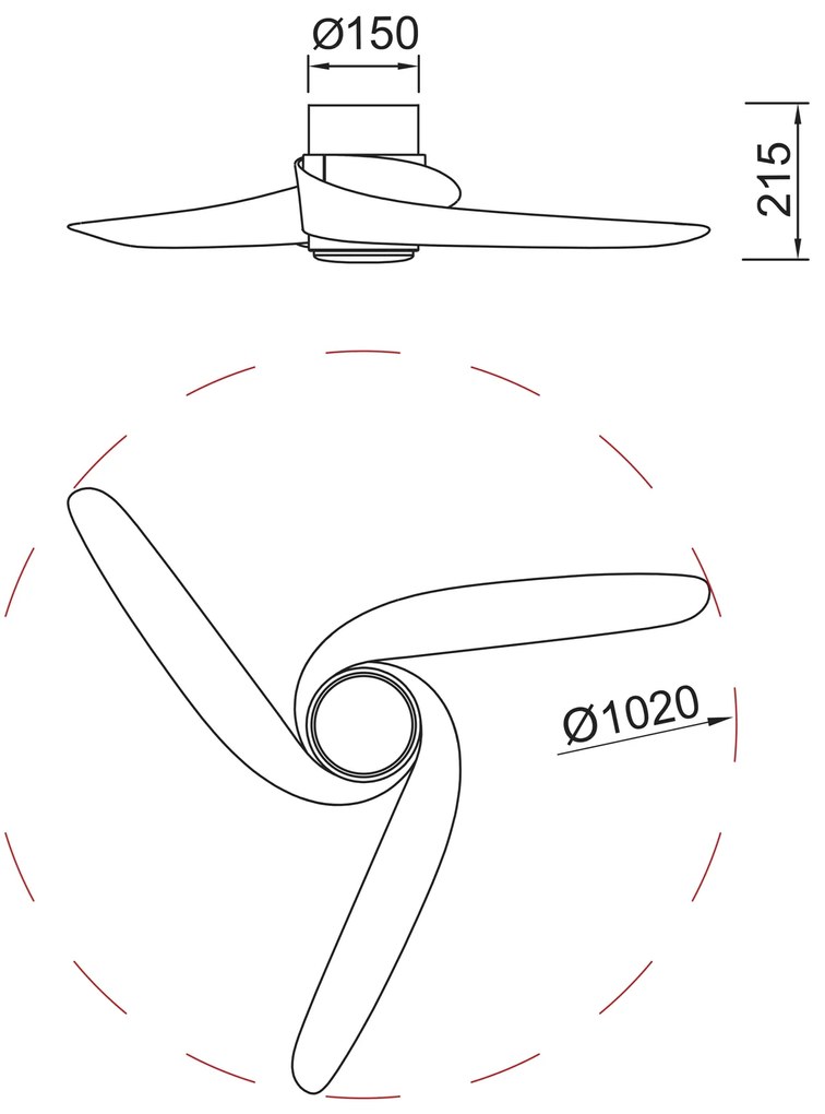 Mantra Groenland S, lopatkový ventilátor se svítidlem a dálk. ovladačem, LED 24W 2700-5000K, dřevěná, průměr 102cm