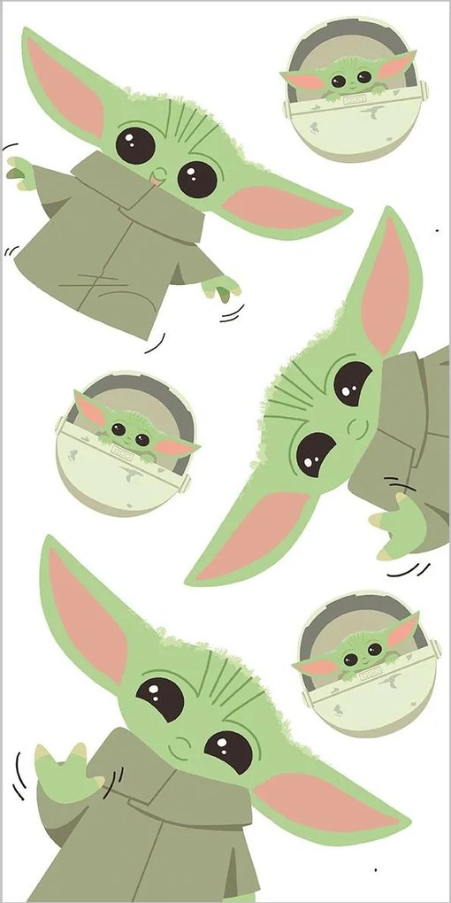 Jerry Fabrics Plážová osuška 70x140 Star Wars Baby Yoda bavlna srpen 23