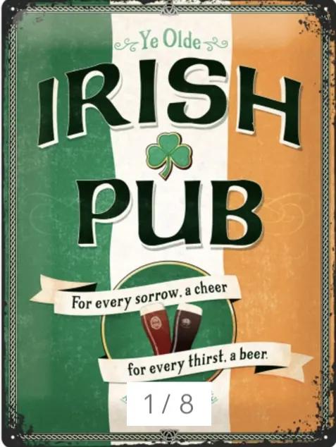 Plechová cedule  Irish pub