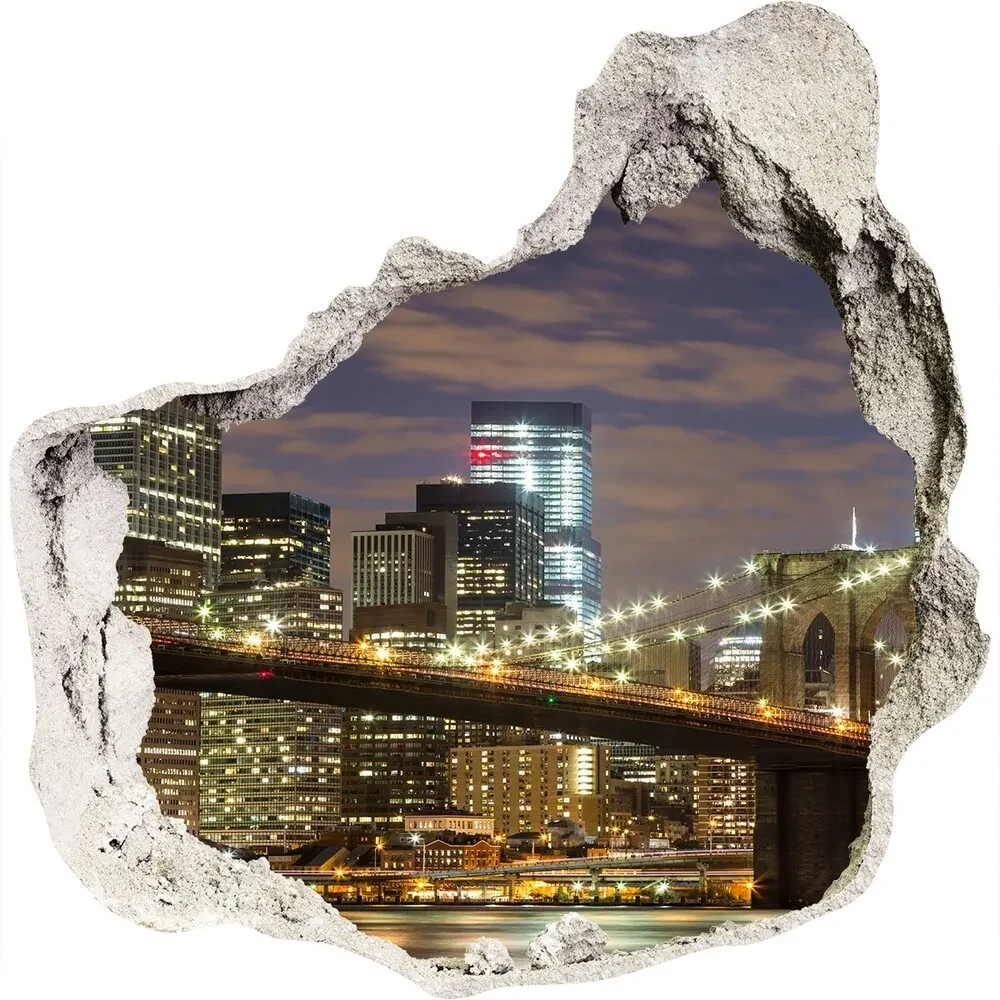 Wallmuralia Fototapeta díra na zeď 3D Brooklynský most 75x75 cm | BIANO
