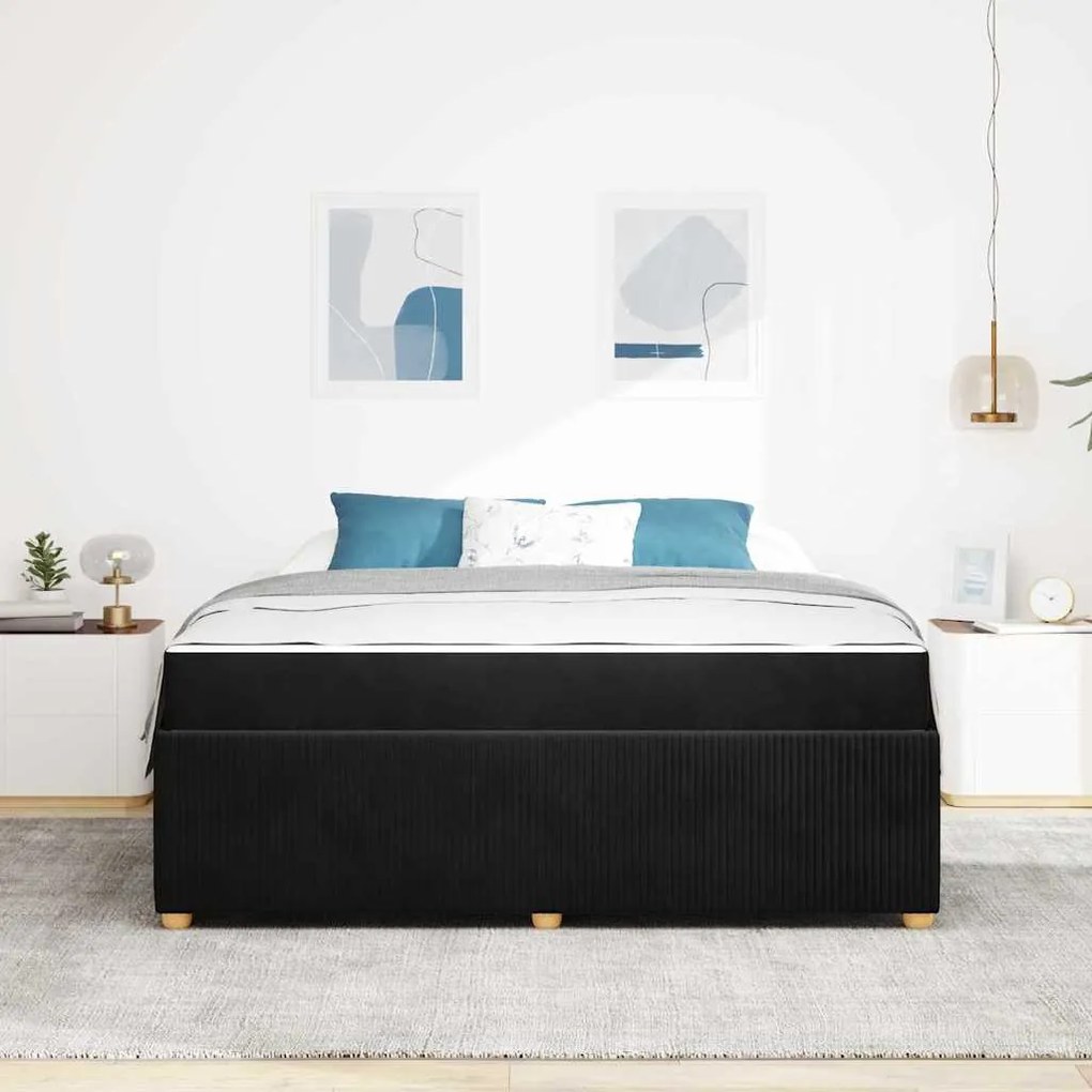 Rám postele Černá 180 x 200 cm textil 3398427
