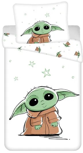 Jerry Fabrics Povlečení Star Wars Baby Yoda 140x200, 70x90 cm
