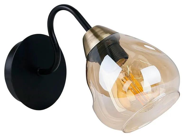 Černé/ve zlaté barvě nástěnné svítidlo Unica – Candellux Lighting