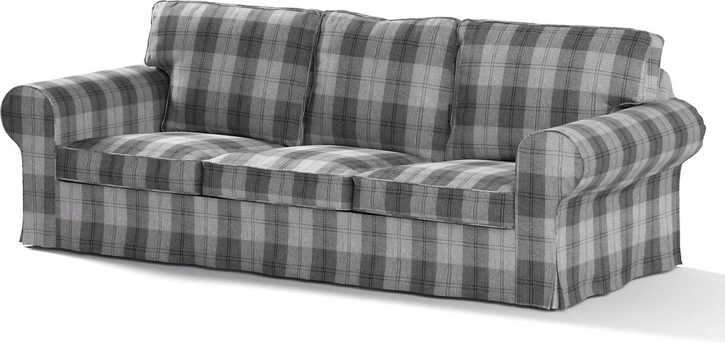Potah na pohovku IKEA Ektorp 3-místná rozkládací, NOVÝ MODEL 2013 barva šedá látka pletený vzor, vzorované