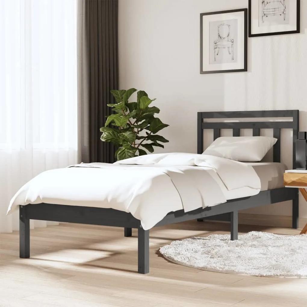 vidaXL Rám postele masivní dřevo 90 x 190 cm Single [3100557] Barva: Bílá