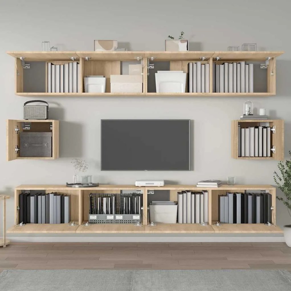 6dílný set TV skříněk dub sonoma kompozitní dřevo 3114368