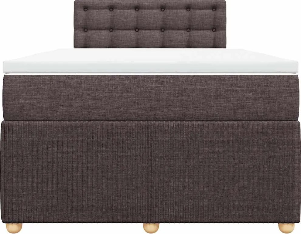 Box spring postel s matrací tmavě hnědá 120x200 cm textil 3287440