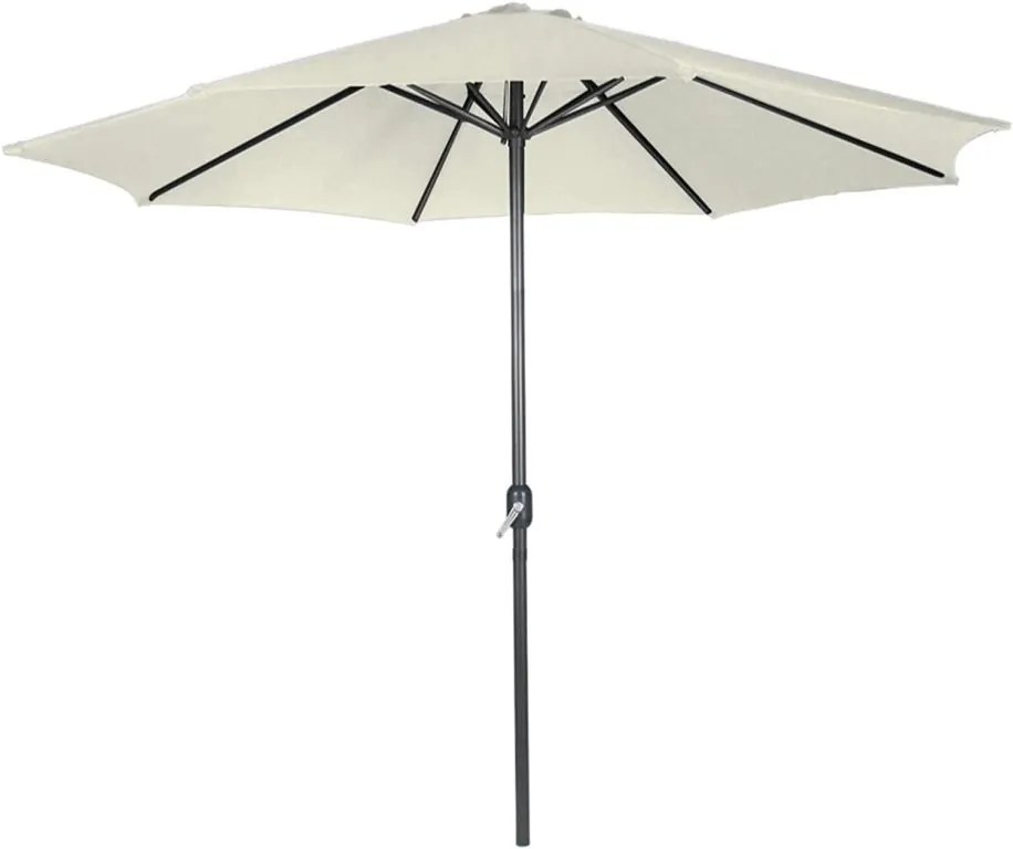 Miadomodo 90702 MIADOMODO Slunečník s kličkou 250 cm, krémový