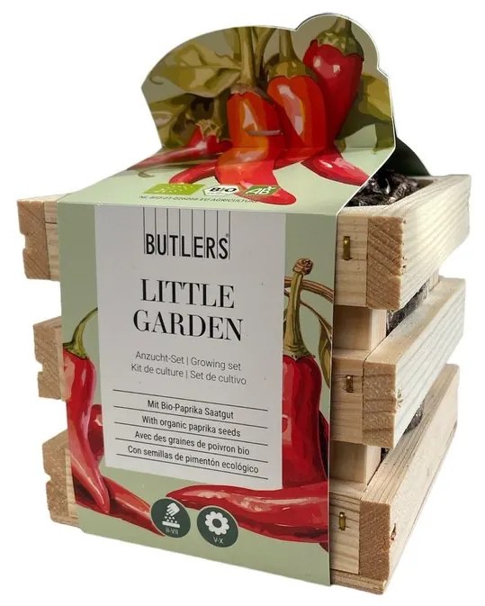 Butlers LITTLE GARDEN Truhlík BIO chilli paprička vč. semínek