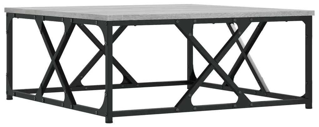 Konferenční stolek šedý sonoma 70 x 70 x 30 cm kompozitní dřevo - Default Title