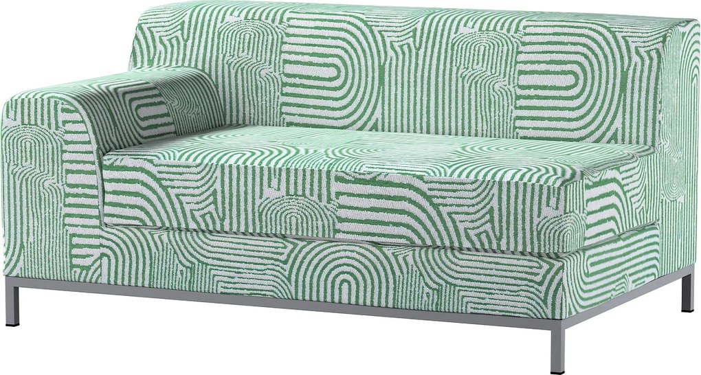 Potah na pohovku IKEA , levé provedení Kramfors 2-místná barva zelená látka pletený vzor, vzorované