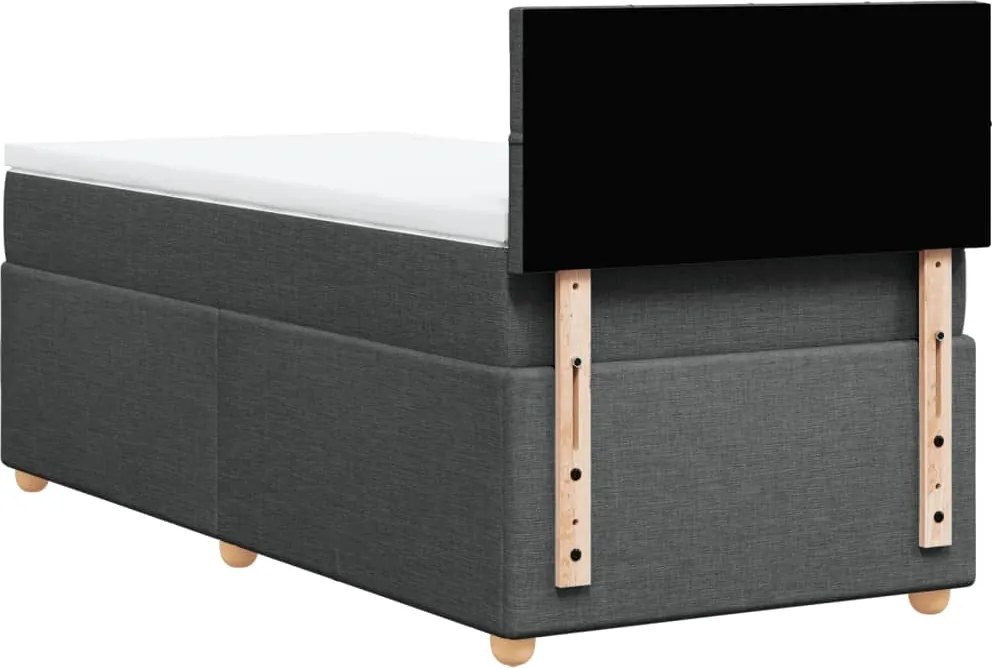Box spring postel s matrací tmavě šedá Single textil 3286858
