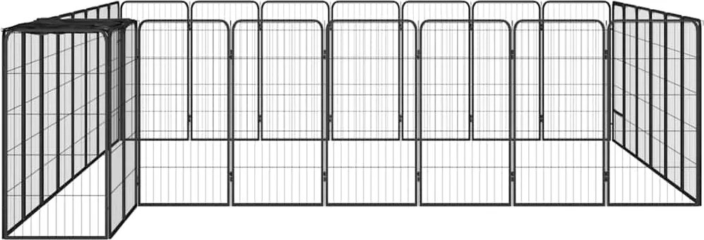 30panelová ohrádka pro psy černá 50 x 100 cm práškovaná ocel 3115953