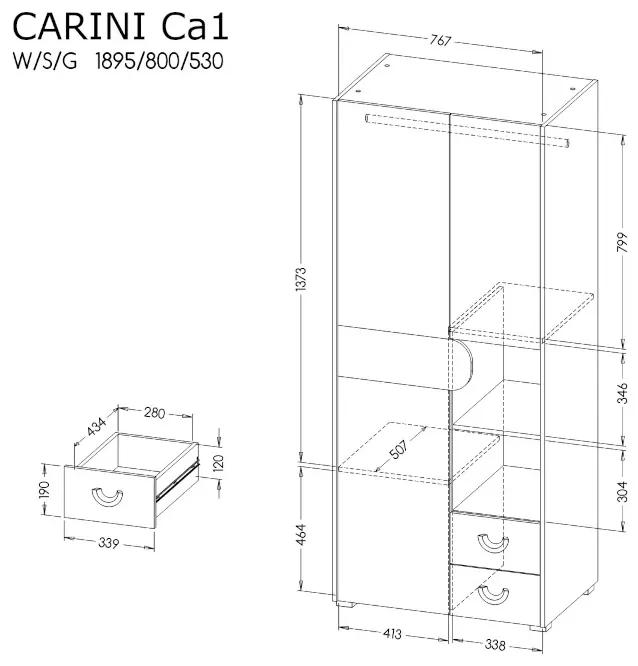 Dolmar Šatní skříň Carini CA1