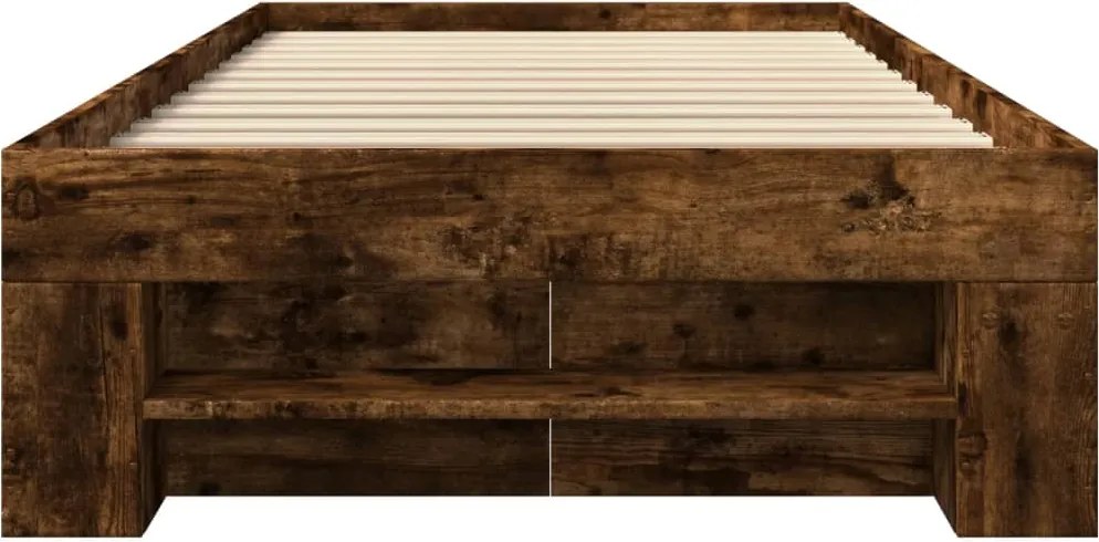 Rám postele bez matrace kouřový dub 90x200 cm kompozitní dřevo 3295496
