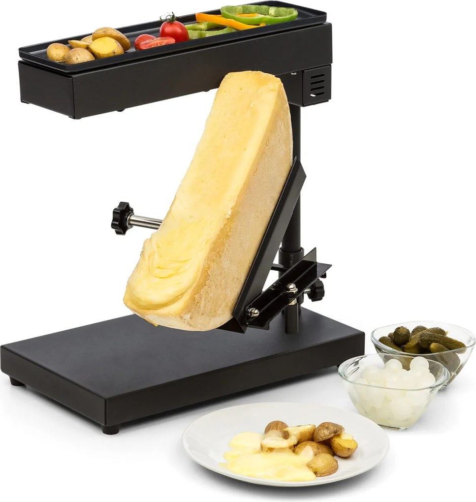 Klarstein Appenzell Peak, raclette gril, 1000 W, termostatický přepínač, černý