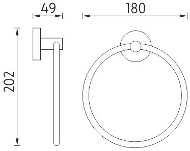 Nimco Kruhový držák na ručníky UNIX - UN 13060-26