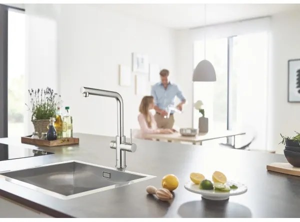 GROHE 31454001 - Dřezová baterie BLUE HOME L-výpusť lesklý chrom