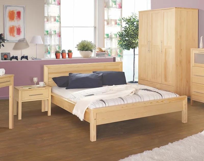Postel Prestige Zvolte rozměr postele: 140x200 cm, Vyberte odstín dřeva: Bělená 21
