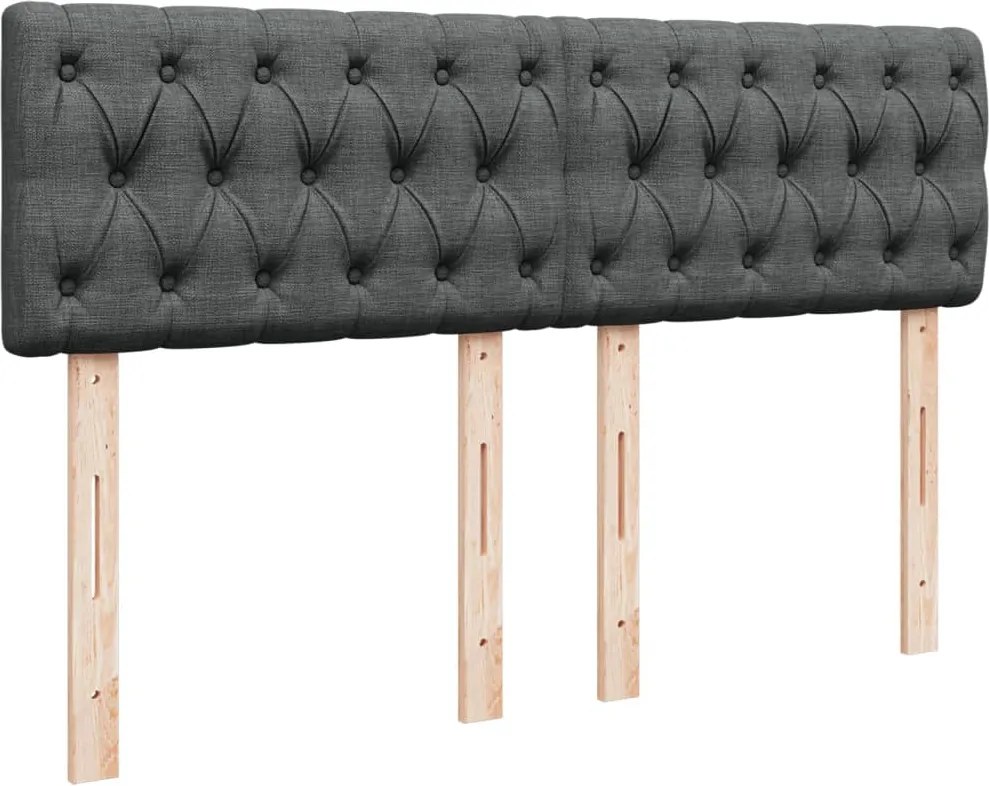 Box spring postel s matrací tmavě šedá 140x200 cm textil 3288219