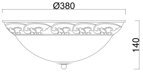 Brilagi - Stropní svítidlo CLASSIC 3xE27/60W/230V mosaz