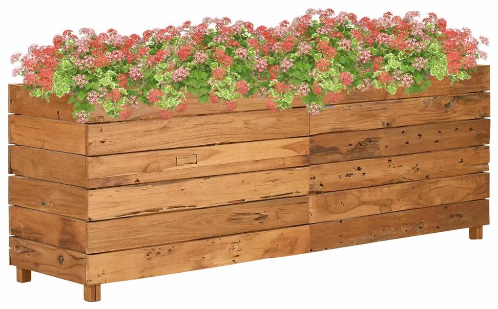 vidaXL Marketos Vyvýšený záhon 150x40x55 cm recyklované teakové dřevo a ocel