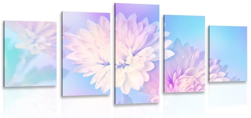 5-dílný obraz květ chryzantémy Varianta: 100x50