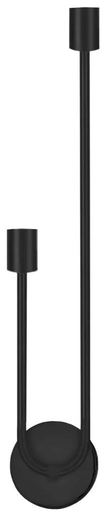 Toolight - Nástěnná lampa Round - černá - APP1147-2W