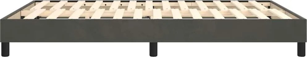 Rám postele s boxspringem tmavě šedá 140 x 200 cm samet 3120773