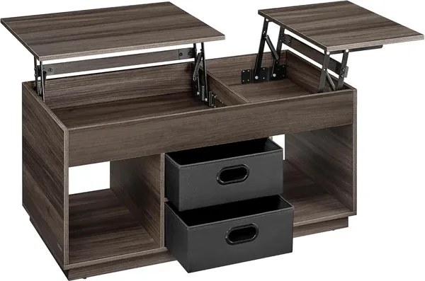 Konferenční stolek Vasagle Uma s výsuvnou deskou 100 cm tmavě hnědý