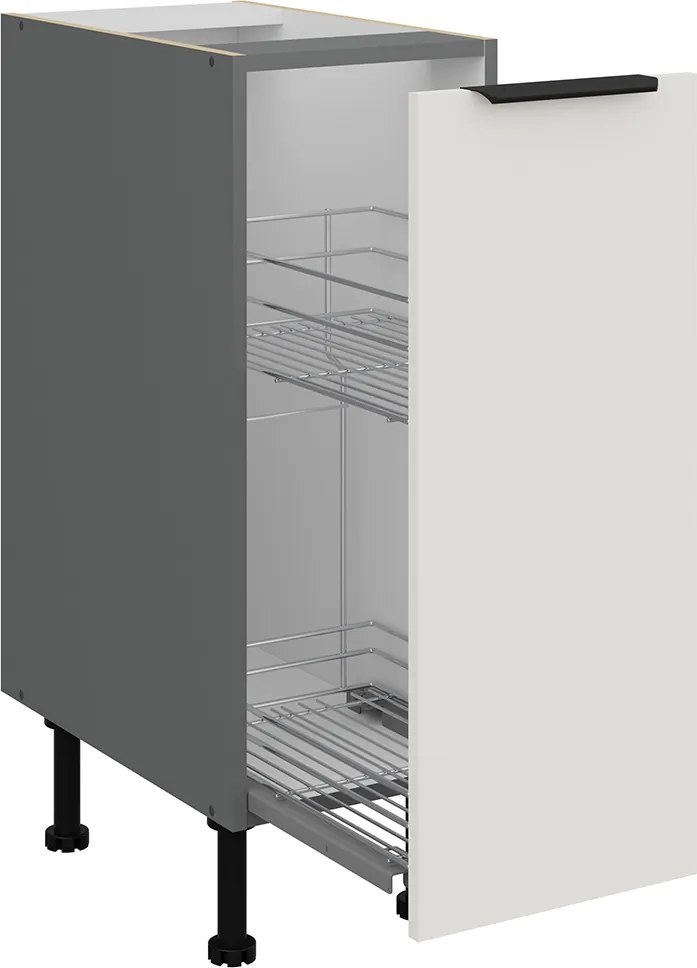 Kuchyňská linka ARIA aw | 300 cm | UNI dvířka | EXTRA VYSOKÁ | ANTIFINGER povrch | antracit/bílá