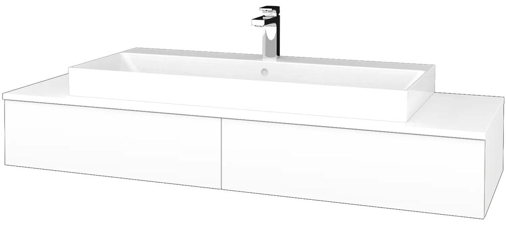 Dřevojas Koupelnová skříňka MODULE SZZ2 140 Varianta: N01 Bílá lesk / IND Individual