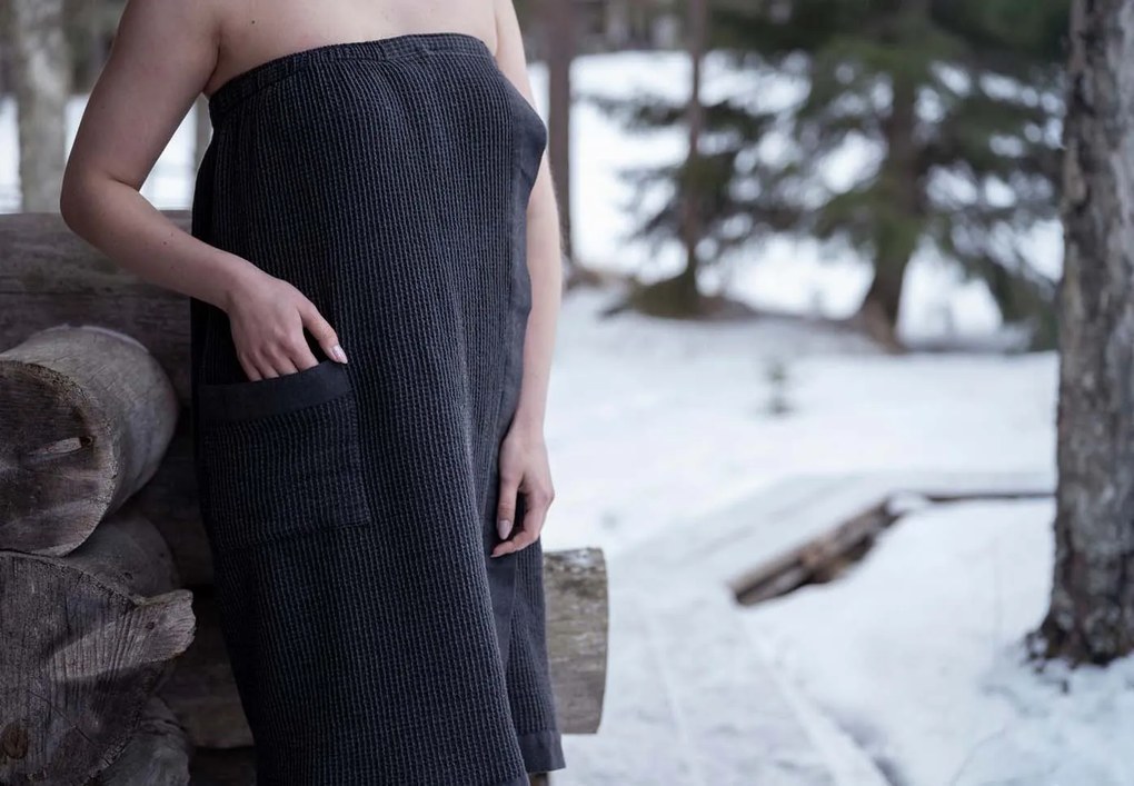Rento dámský kilt do sauny 85x145 black