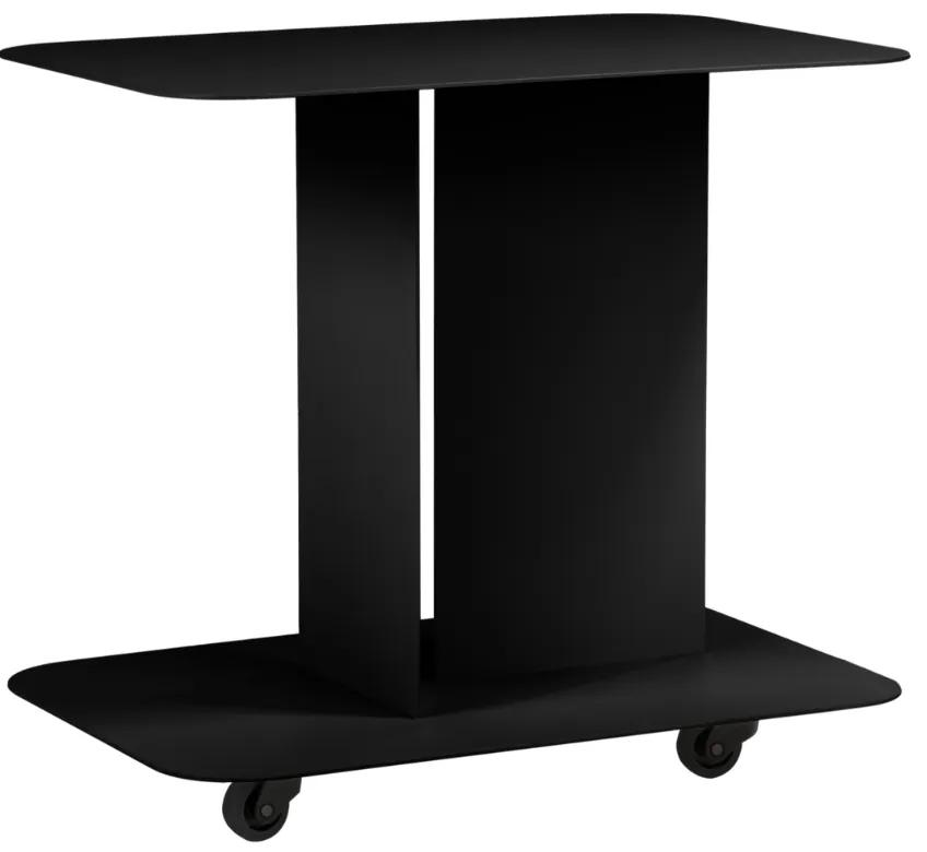 OnaDnes -20% noo.ma Černý kovový odkládací stolek Ho 60 x 40 cm