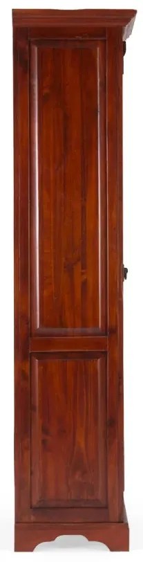 furniture-nabytek.cz - Masivní šatní skříň Catello z borovice, lakovaná, hnědá – 75×44×190 cm