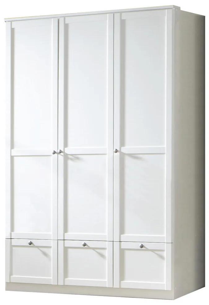 XXXLutz ŠATNÍ SKŘÍŇ, bílá, 135/200/58 cm - Skříně s otočnými dveřmi