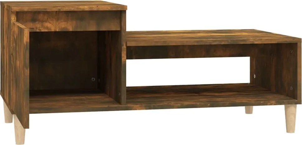 vidaXL Konferenční stolek 100 x 50 x 45 cm kompozitní dřevo [821129] Barva: bílá s vysokým leskem