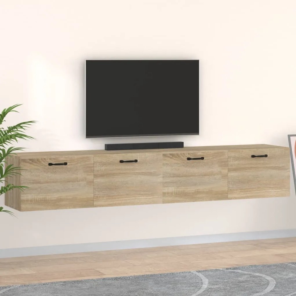 Nástěnné skříňky 2 ks dub sonoma 100x36,5x35cm kompozitní dřevo 3115670