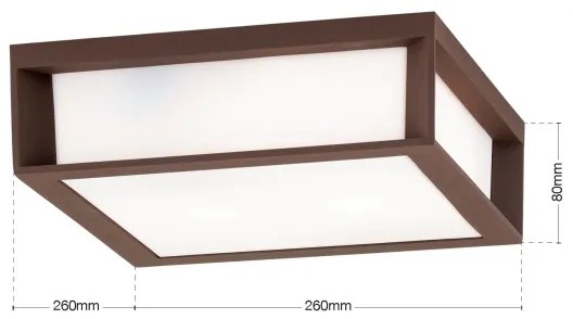 Orion - Venkovní svítidlo HENRY 2xE27/15W/230V 26x26 cm IP44 hnědá
