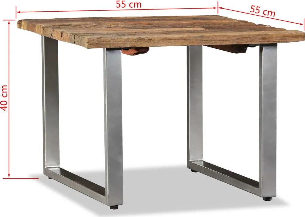 vidaXL Konferenční stůl masivní recyklované dřevo 55 x 55 x 40 cm [244587]