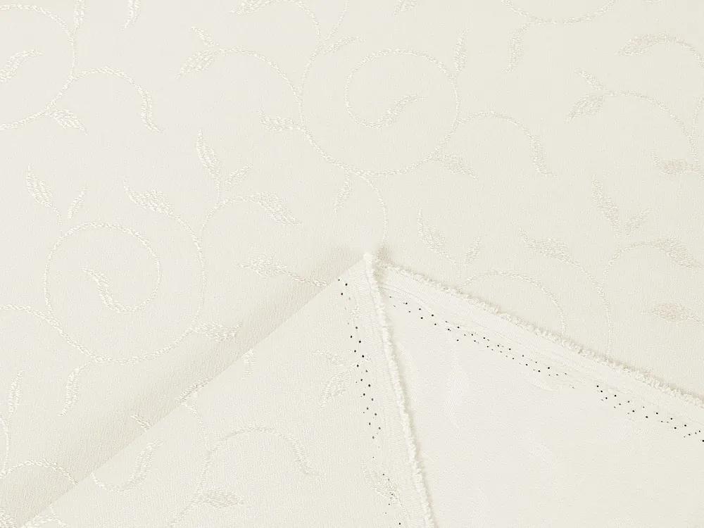 Biante Dekorační závěs TF-026 Pnoucí lístky - smetanový 150x140 cm