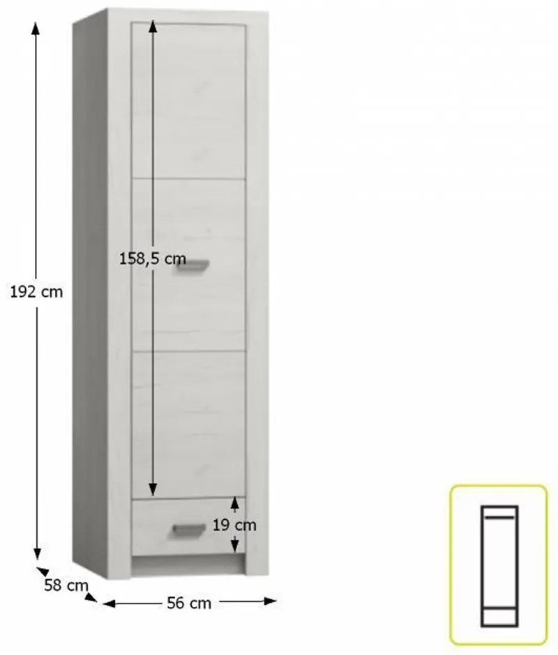 Kondela Skříň, jasan bílý, INFINITY I-02